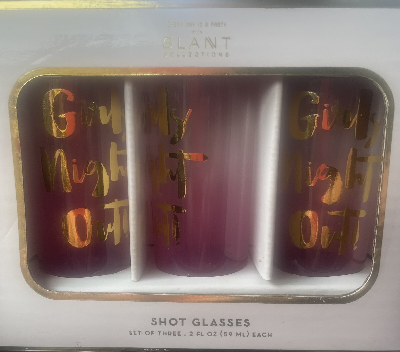 Girls Night Out Shot Glasses Slant Collections Set of 3 Shot Glasses, 2 ...