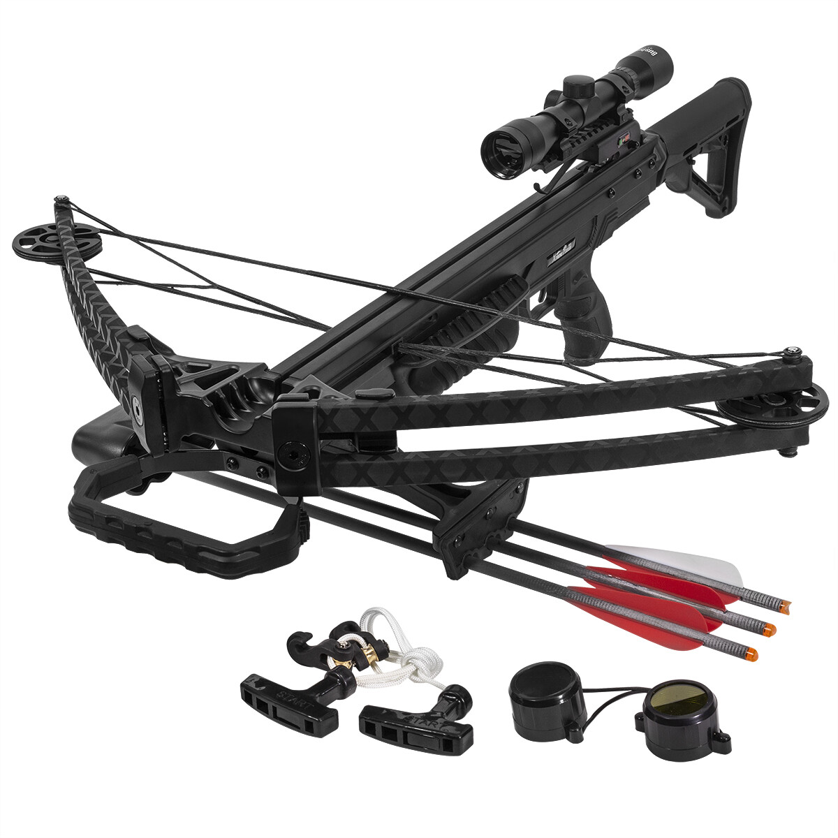 Crossbow Archer 165 Lbs 380 fps Hunting with Built-in Scope Camouflage ...
