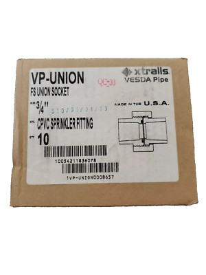 VP-UNION FS Union Socket, ¾", CPVC Sprinkler Fitting, 10 Pieces ...