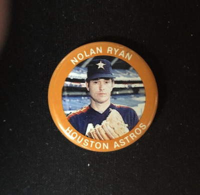 1984 NOLAN RYAN Fun Foods Baseball Button Houston Astros Pin #109 | eBay