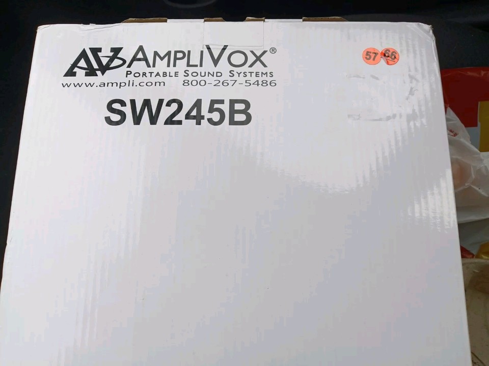 AmpliVox SW245B Compact Dual Wireless Microphone Bluetooth Audio PA ...