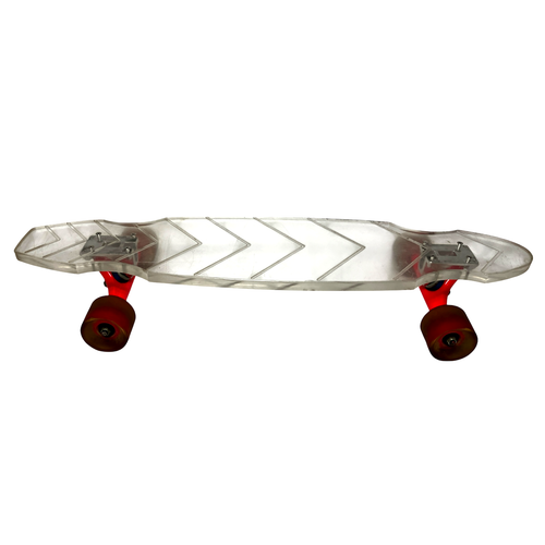 Ghost Prototype Clear Skateboard Longboard Acrylic 30.5” Model Pink LED ...