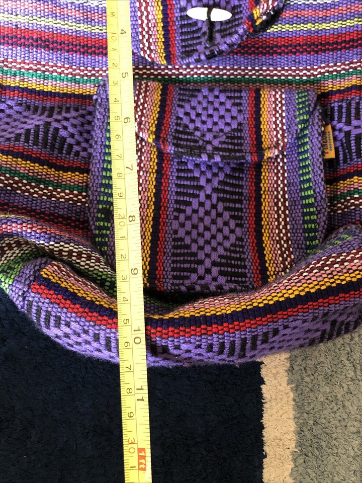 Artesanias Mr. Pinzon Mexico Woven Drawstring Boho Hippie Bag Rasta ...