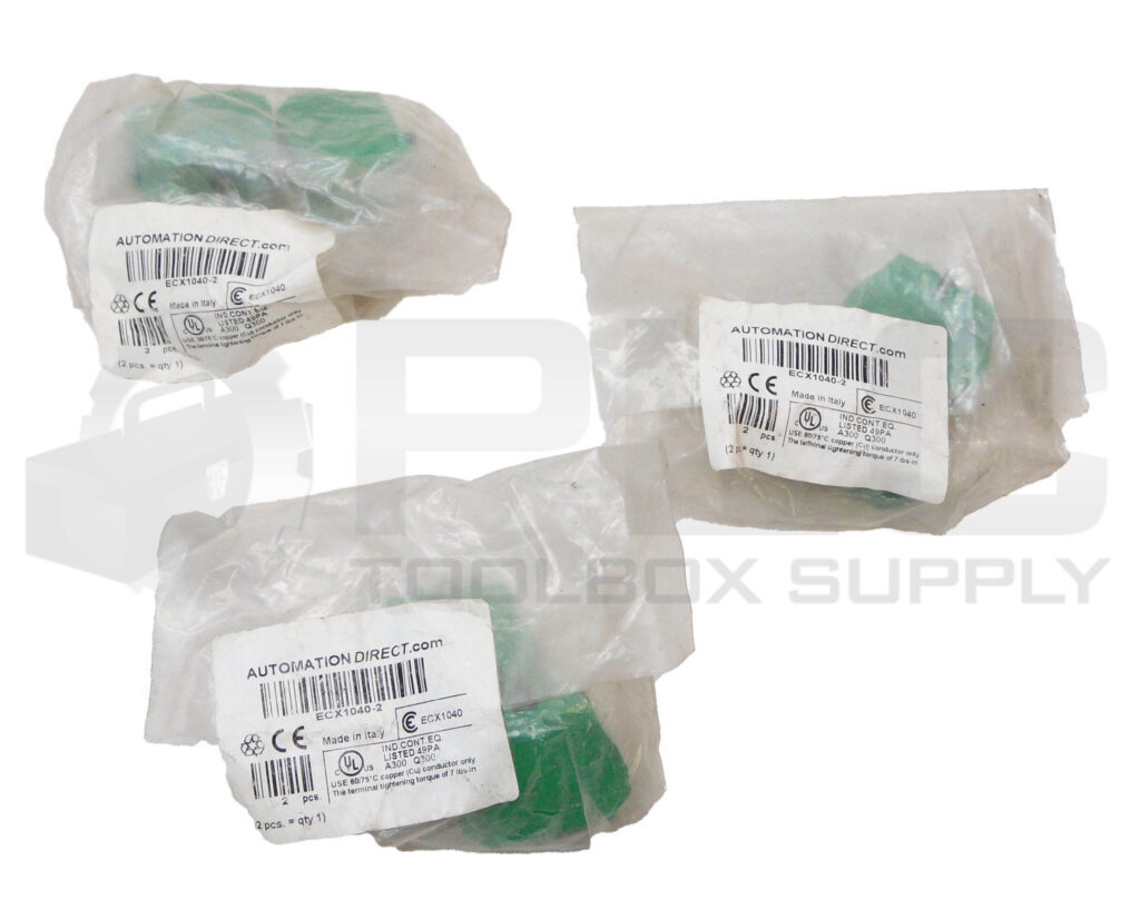 LOT OF 3 SEALED NEW BAG OF 2 AUTOMATION DIRECT ECX1040-2 CONTACT BLOCK ...