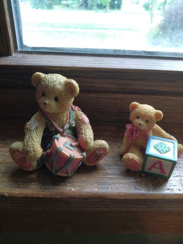 Lot Of 2 Cherished Teddies Teddy Bear Figurines (Ronnie & Baby Bear) Enesco 90s | eBay