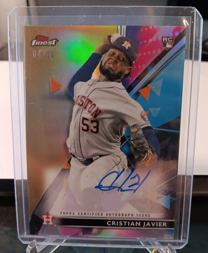 2021 Topps Finest - Finest Autographs Cristian Javier #FA-CJ Gold ...