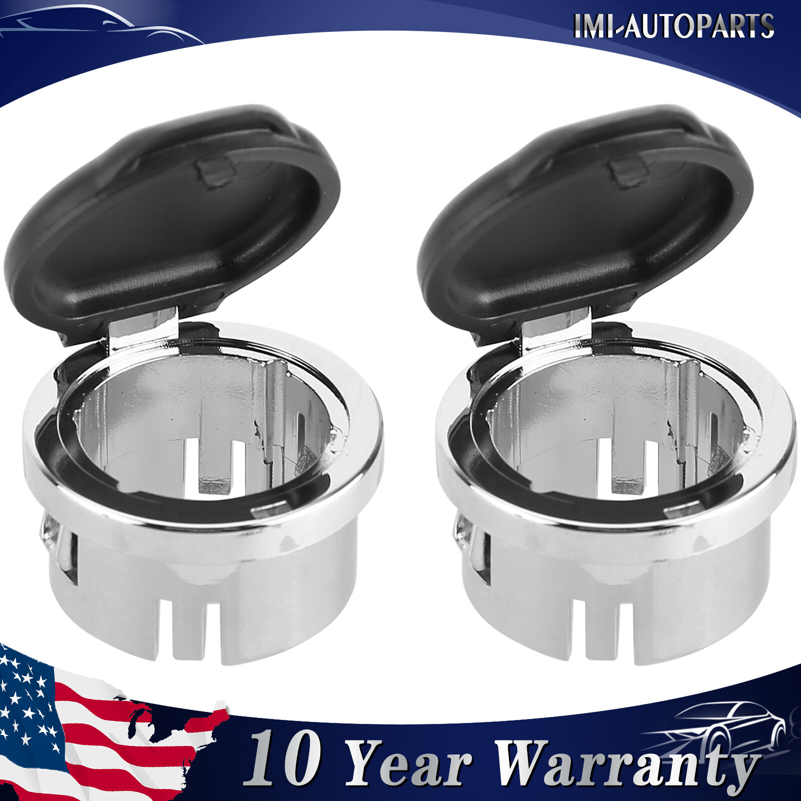 Pair 12V Power Outlet Plug Dash Cap Cover for Silverado Tahoe 20983936 ...