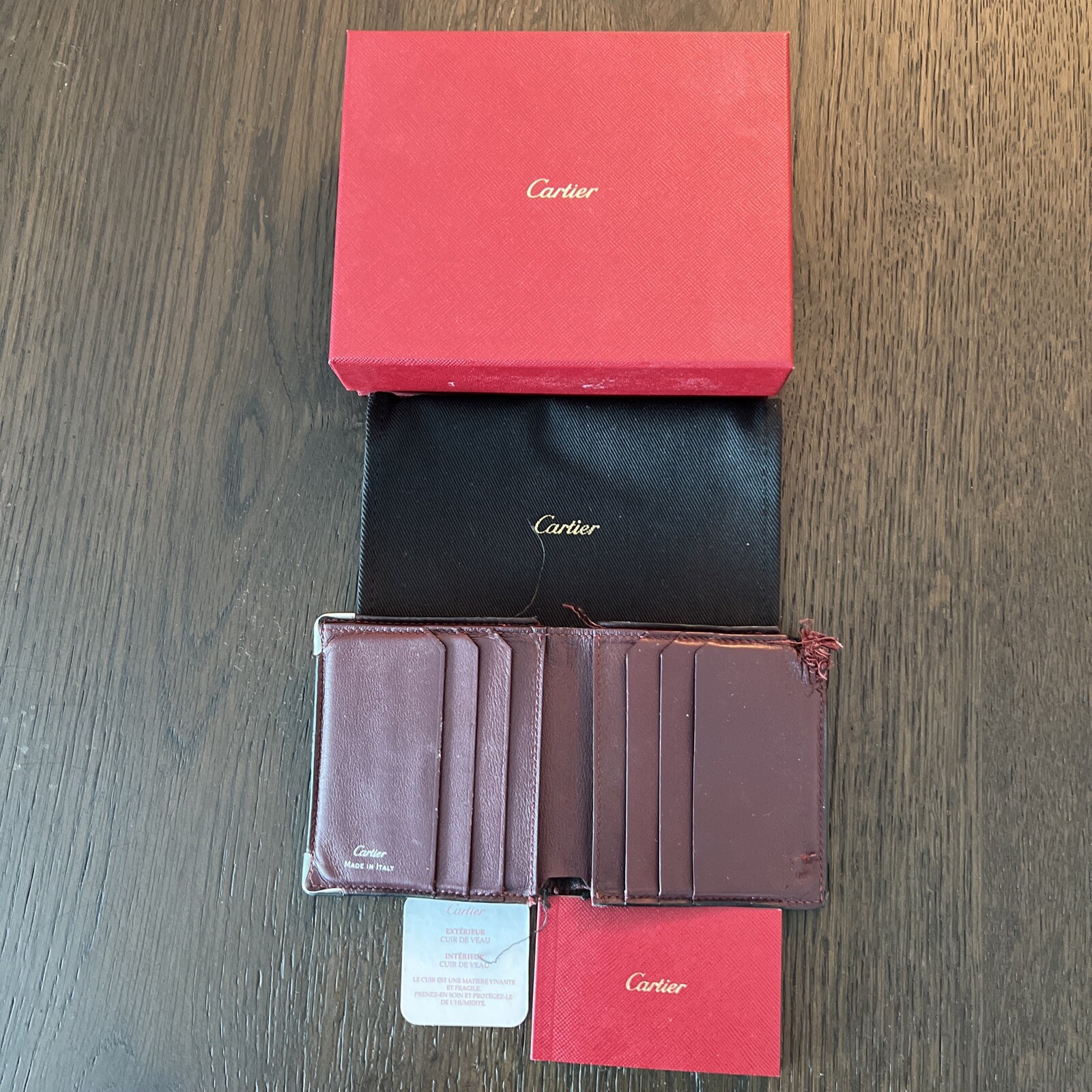 Cartier Must de Cartier Folded Calf Leather Wallet/p… - Gem