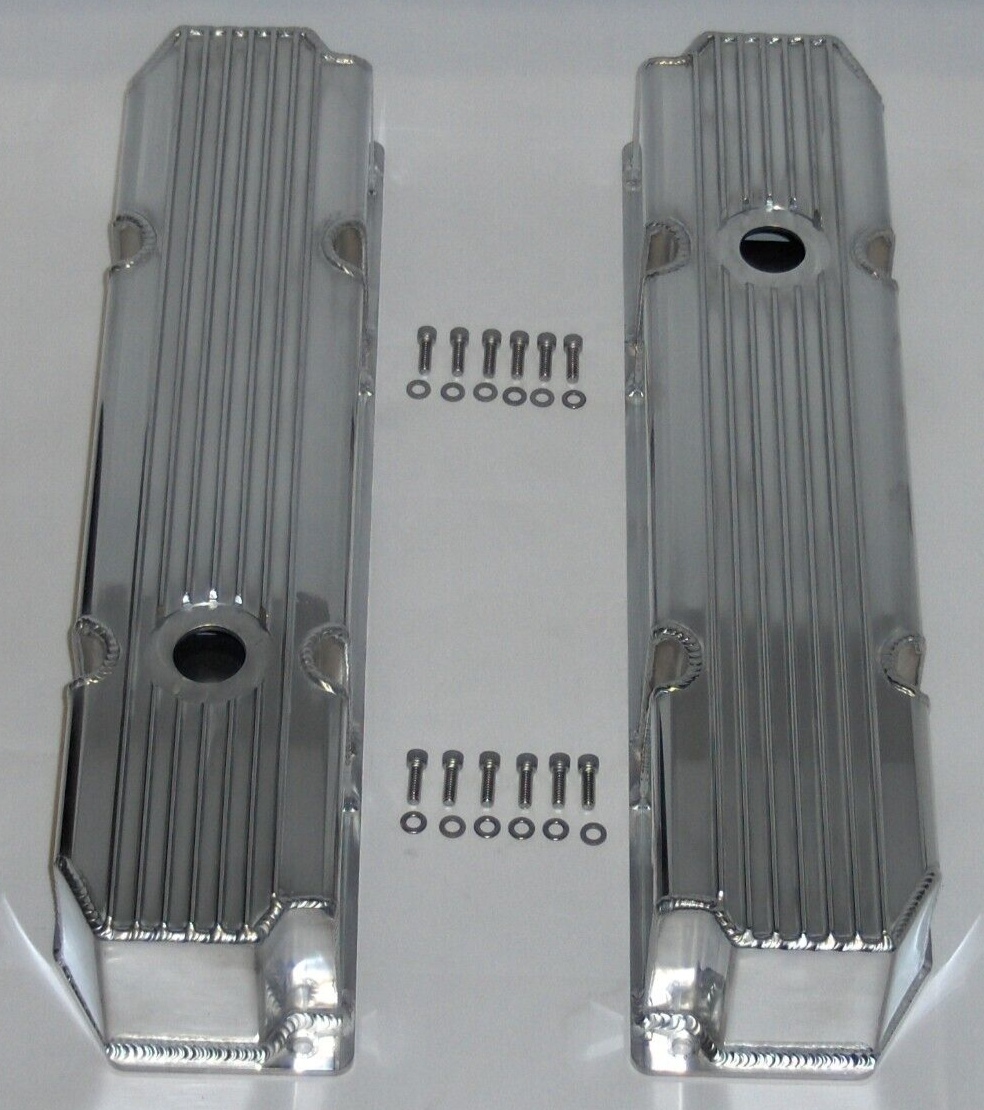 Finned Fabricated Aluminum Valve Covers for Big Block Chrysler Mopar ...