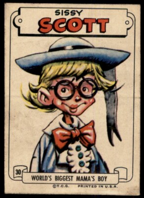 1966 Topps Slob Stickers Sissy Scott #30 | eBay