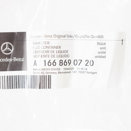 NEW MB GL X166 WINDSHIELD WASHER FLUID TANK A1668690720 ORIGINAL 166 ...