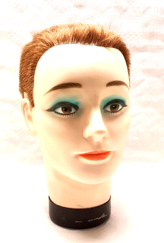 Old / Ancient Head Bust Of Dummy Door Wig Or Other Hair Short | eBay ...