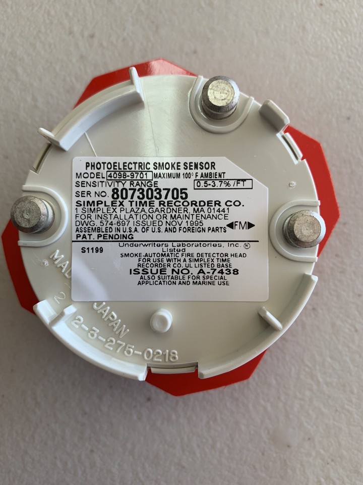 Simplex 4098-9701 Smoke Detector Heads NEW! DISCONTINUED! | eBay
