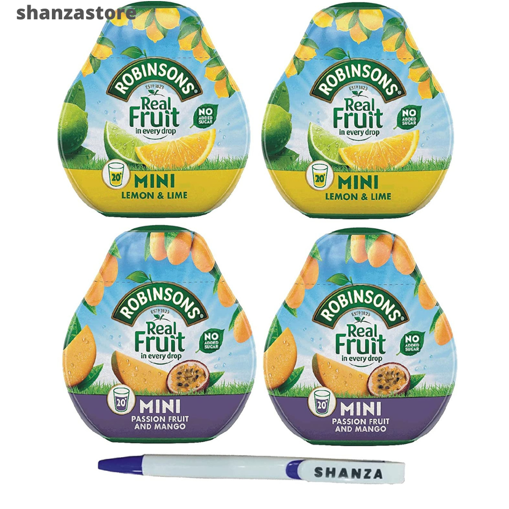 Robinsons Squash’d 2 Flavour Pack 2 x Lemon & Lime and 2x Mango ...