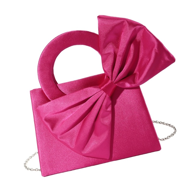 Party Evening Bag with Large Bows Decoration Handbag for Wedding and ...