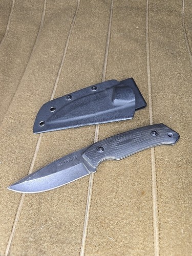 Schrade SCHF13 Knife Modified Drop Point Fixed Blade (3.7" Stonewash ...