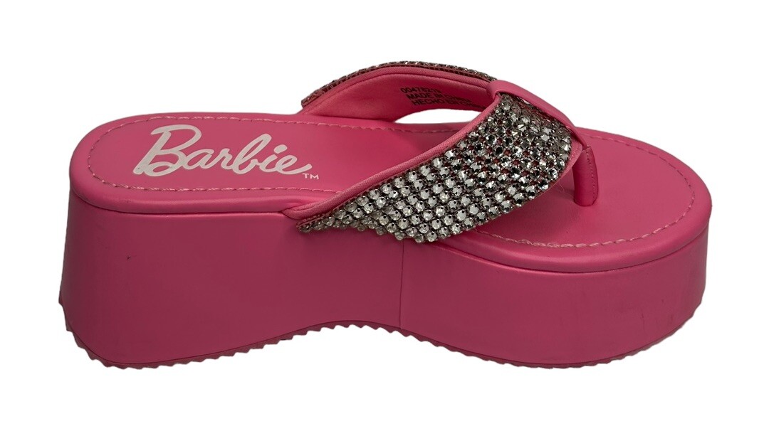 Forever 21 Barbie Rhinestones Wedge Platform Sandals PINK Womens Size 8 ...