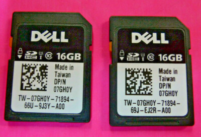 (LOT OF 2) Genuine Dell 16GB iDRAC vFLASH Class 10 SD Card Module 7GH0Y ...