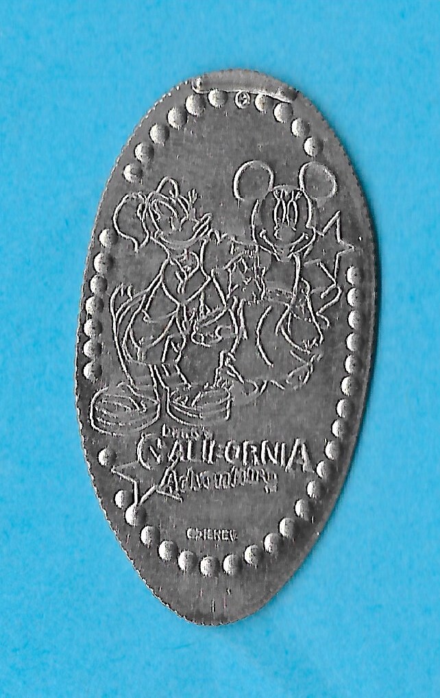 SUPERSTAR MINNIE & DAISY 2011 DCA 10th ANNIVERSARY PRESSED DIME NOT ...