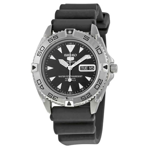 New Seiko 5 Sports Automatic Black Dial Men's Watch SNZB33J2 | eBay