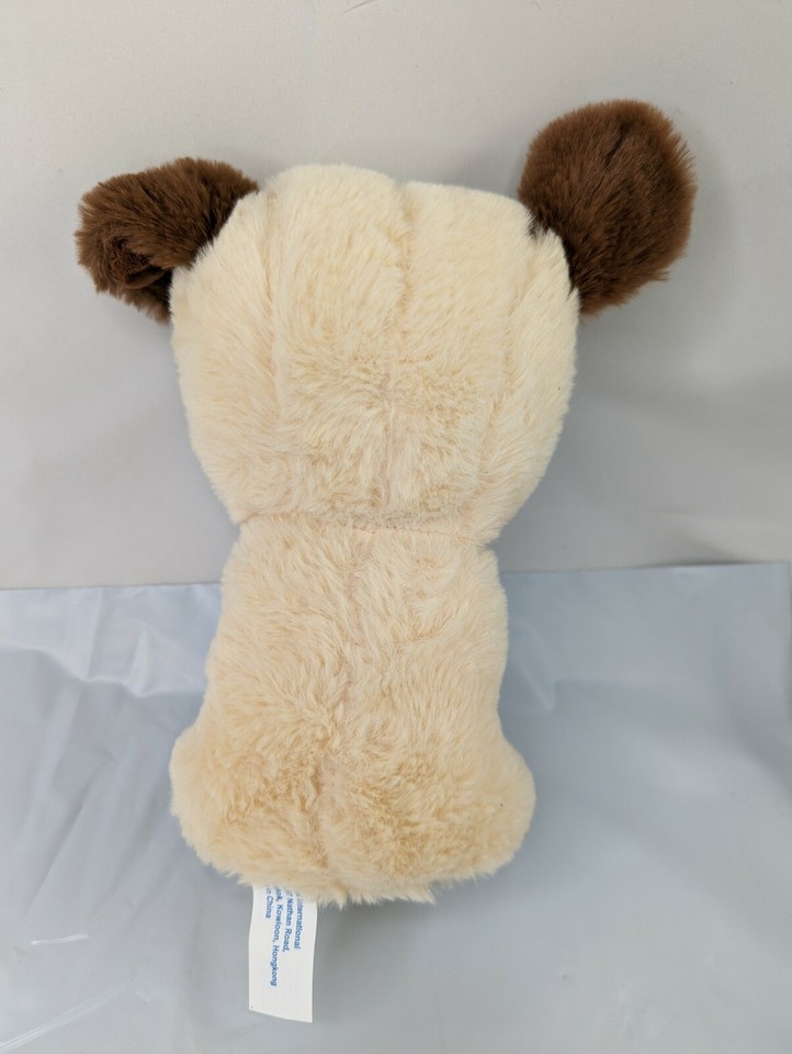 Hugfun Tan Brown Dog Plush Puppy 9 Inch Gold Glitter Eyes Stuffed ...