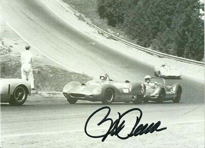 Roger Penske signed 1963 Mosport Park racing photo F1 driver 1962 Lotus ...