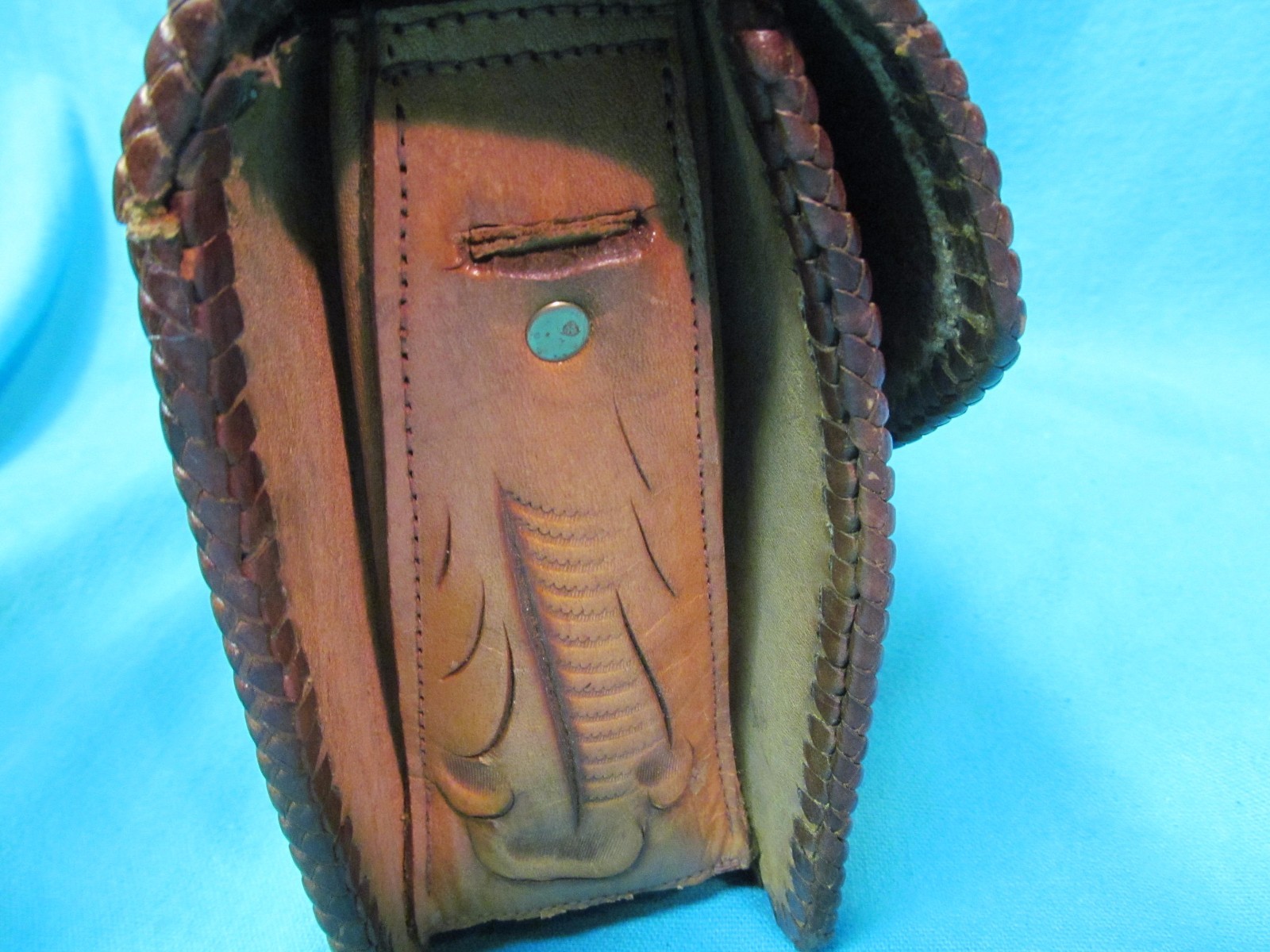 VINTAGE TOOLED LEATHER PURSE (NO STRAP) | eBay