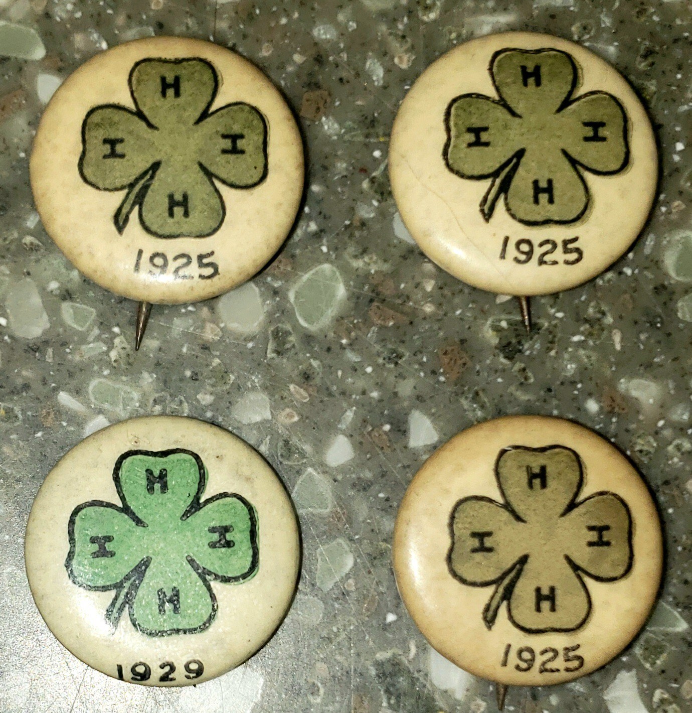 (3) 1925 PIns & (1) 1929 Pin ANTIQUE 4H Pinback Buttons | eBay
