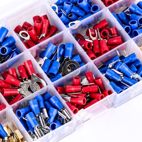 300x Assorted Crimp Terminal Insulated Electrical Wire Connector Spade ...