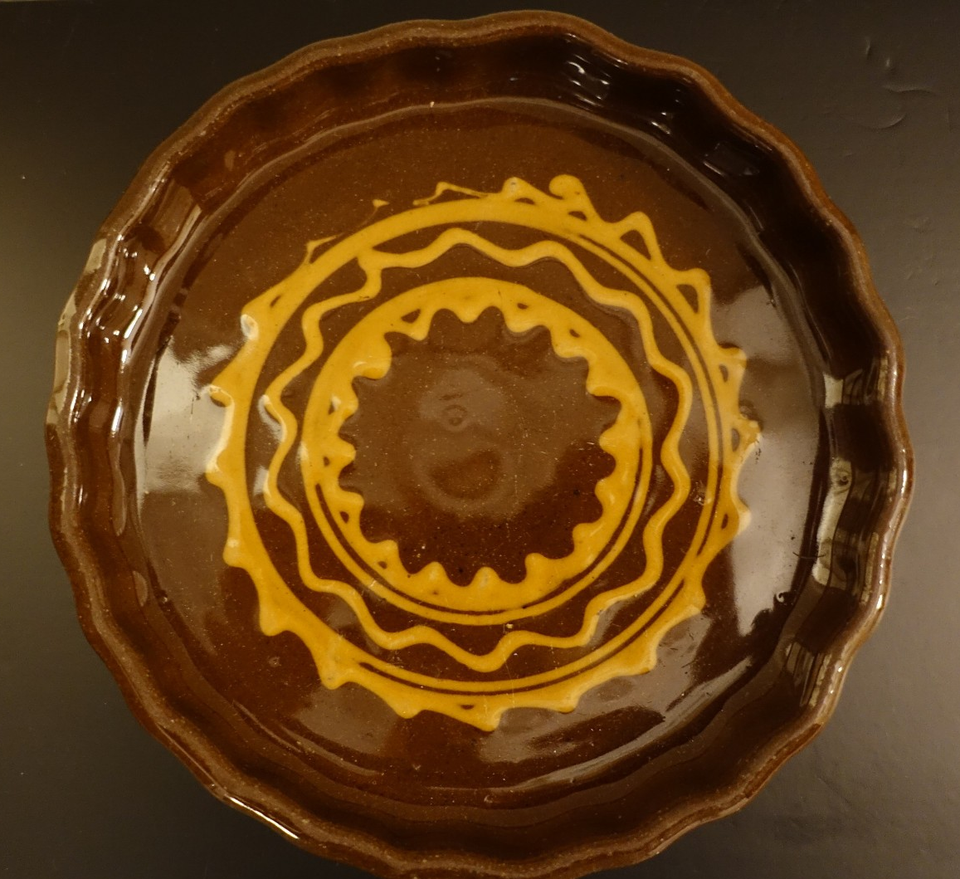 Vintage 1970's Studio Slipware Pottery Dish & Mug Containing A Frog ...