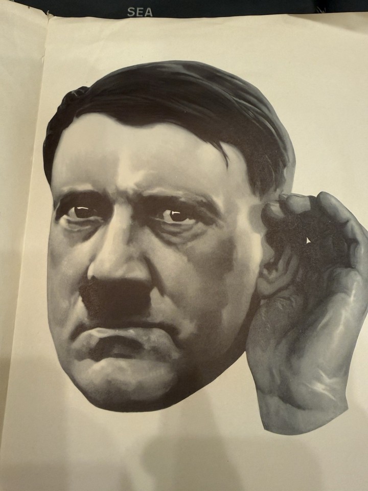 Orig WW2 WWII Poster Enemy Ears Are Listening Mussolini Hirohito Hitler ...