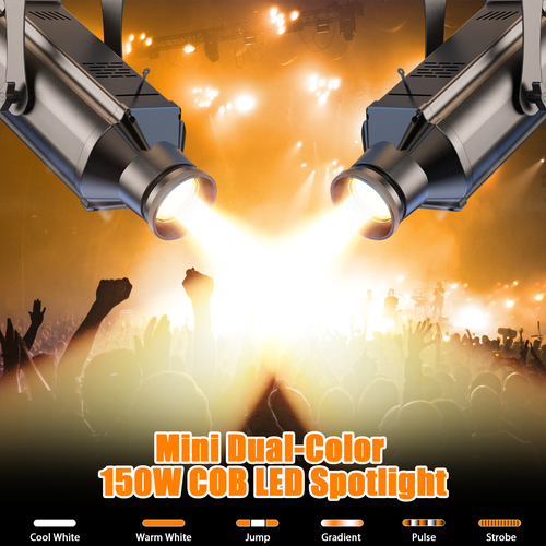 150W Dual-Color Spot Light COB Stage DJ Lighting Beam Disco Ball Party ...