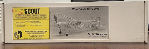HERR ENGINEERING~SCOUT~BALSA LASER CUT AIRPLANE KIT#PL-001~30” Wingspan ...
