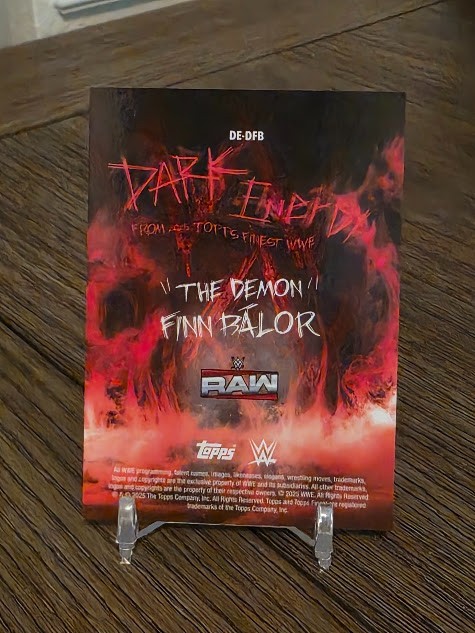 The Demon Finn Balor 2025 Topps Finest WWE #DE-DFB Dark Energy SSP RAW ...