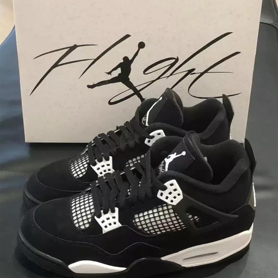 2025 New 19 colors AJ Retro 4 Mid Military Black White Size UK 3-10 ...