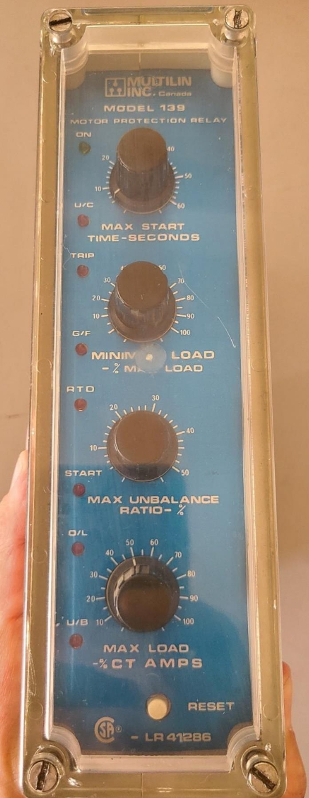 Multilin Model 139-V-TC/FLC 100Ohm Platinum RTD Sensor V TC/FLC A.C. SW ...