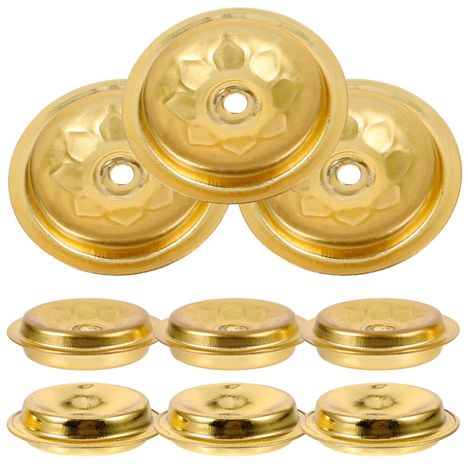 12Pcs Floating Wicks Plate Metal Oil Floating Wicks Disc Holders ...
