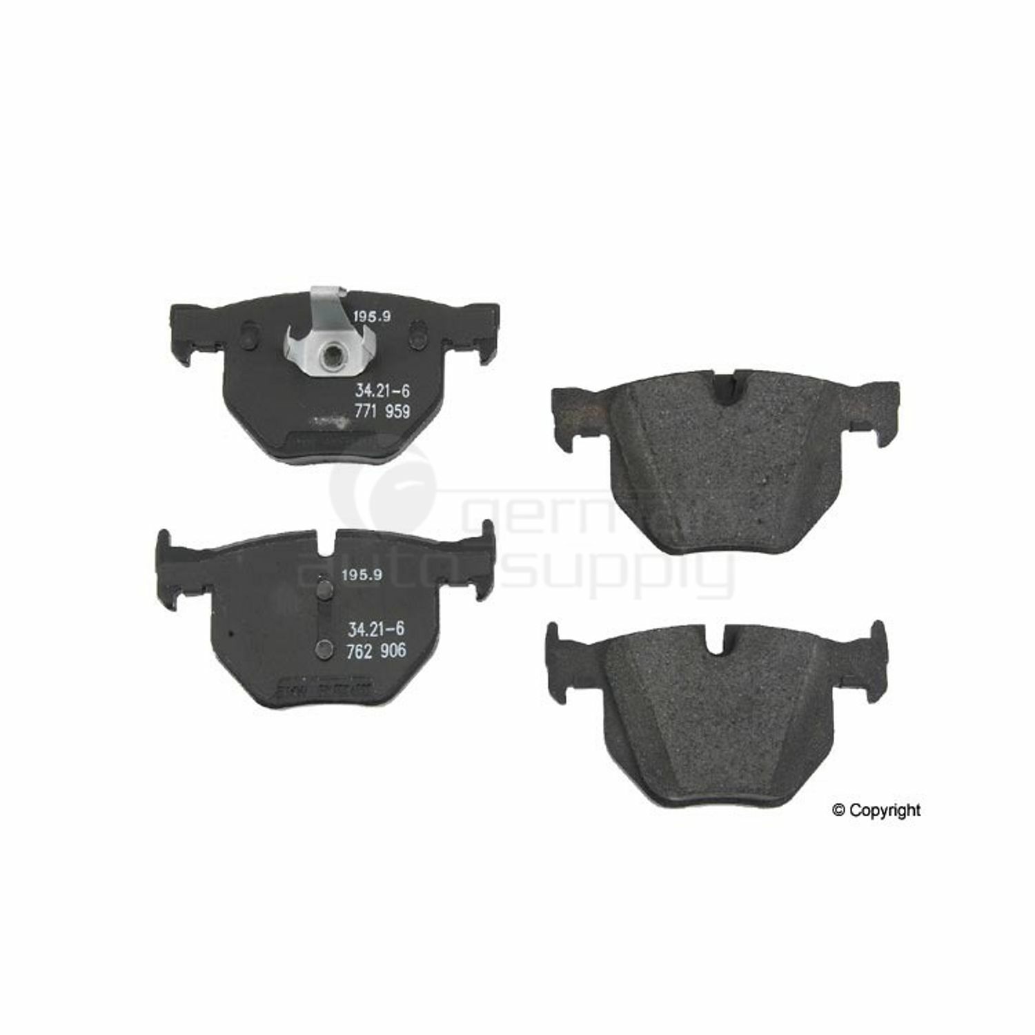 Genuine Disc Brake Pad Set Rear 34216776937 for BMW | eBay