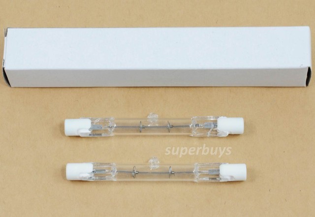 2 X R7 R7s 78mm 150w Halogen Light Linear Tungsten Tube Globe 2000 Hour ...