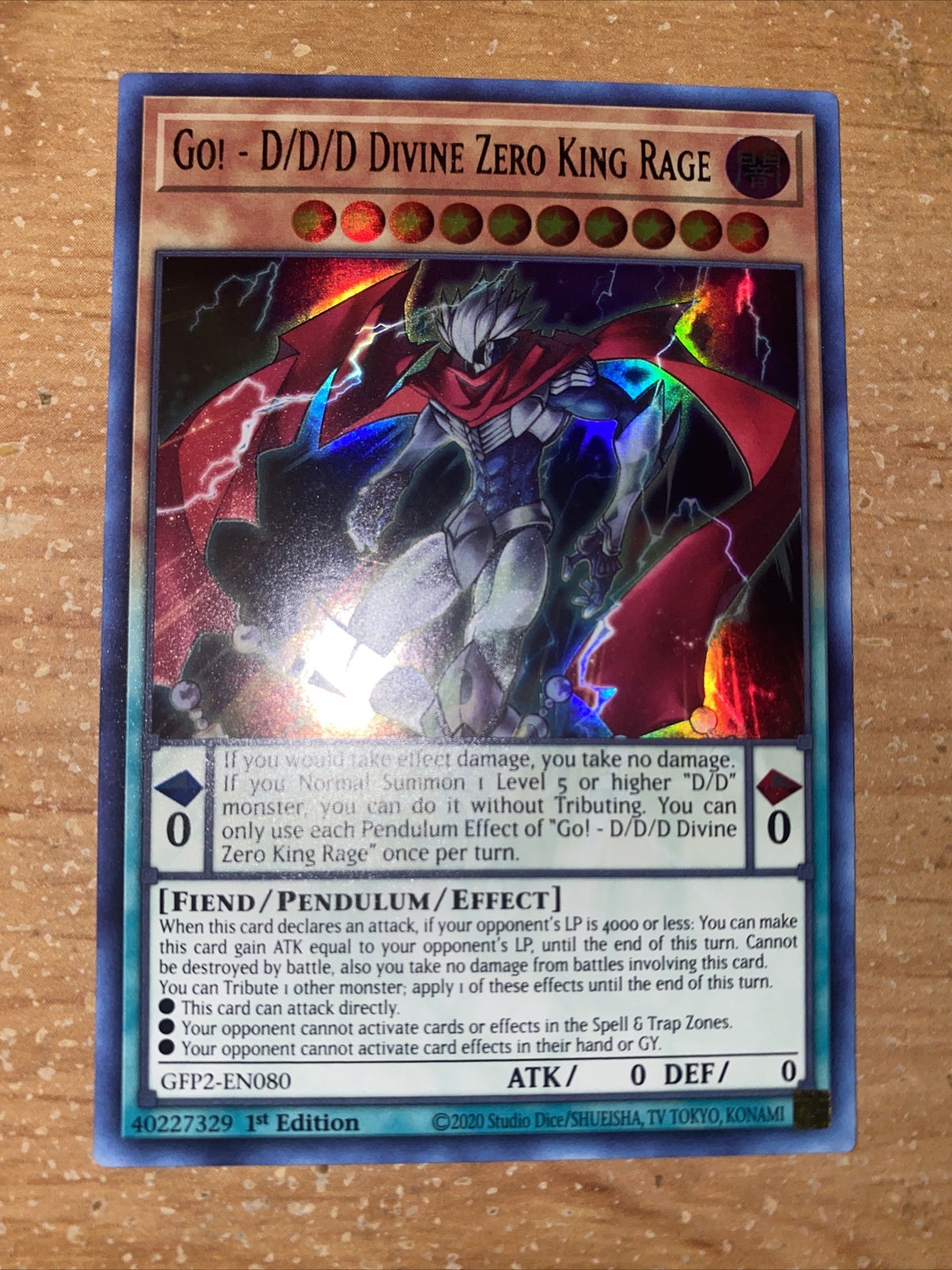 Yugioh D/D/D Divine Zero King Rage 🔥 Ghosts From The Past 2 GFP2-EN080 | eBay