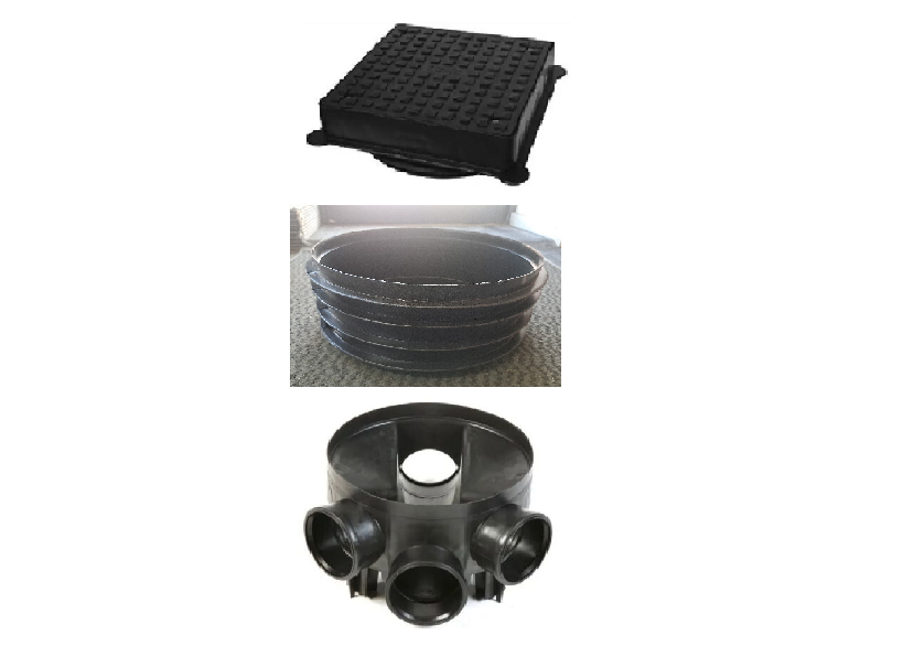 110mm Polypipe Inspection Chamber Kit Manhole Plastic- Cover, Riser ...