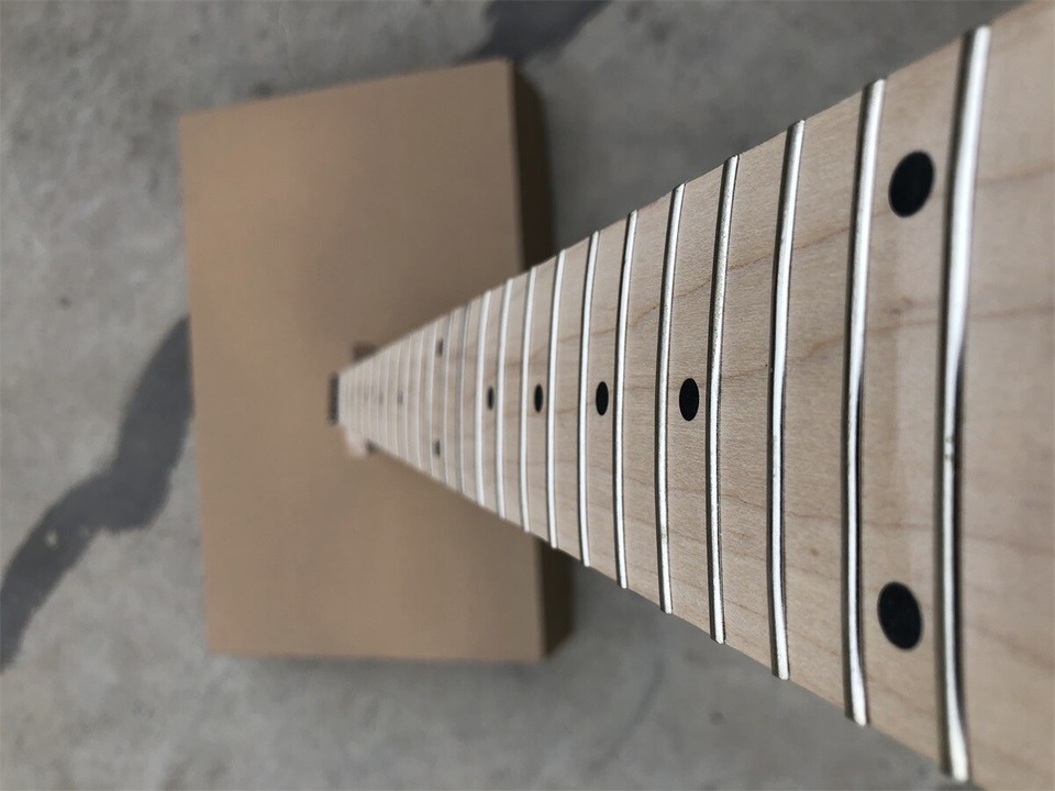 24fret Bass Guitar Neck Maple Fretboard 34inch Paddle head DIY guitar ...