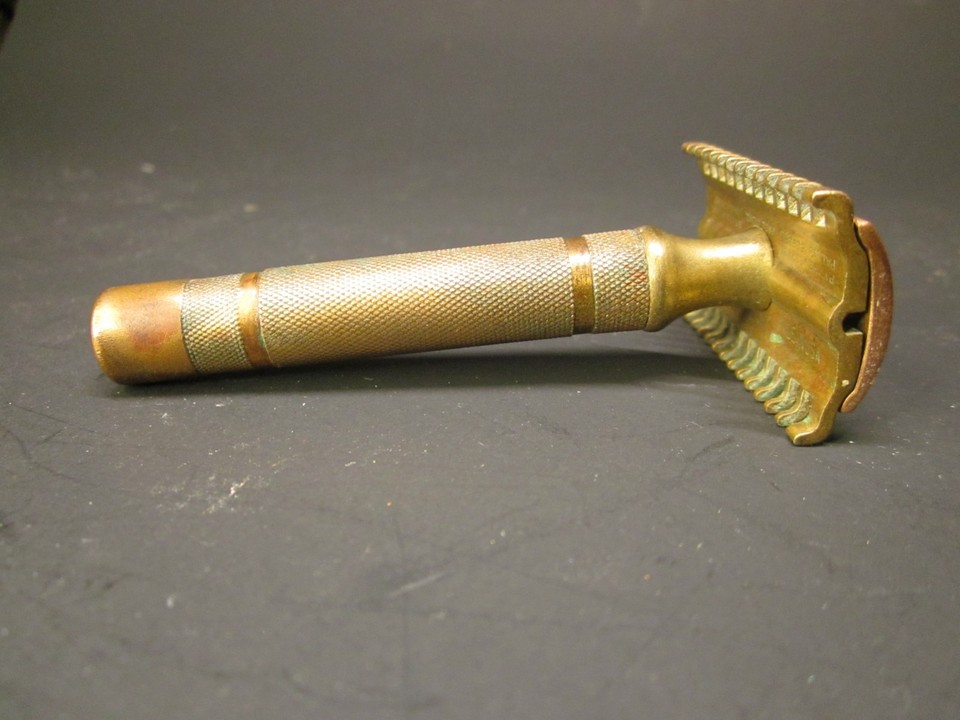 Vintage Gillette Old Type Open Comb Safety Razor USA – Brass Pat ...