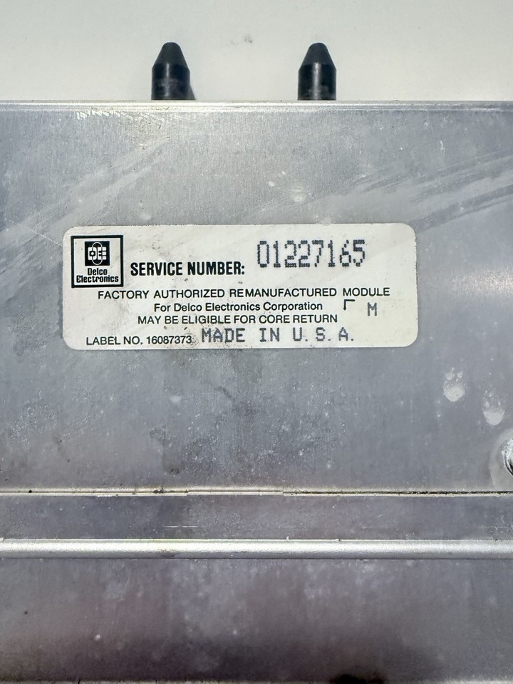 1986-1989 ( 1227165 ) Chevy Corvette 5.7L Engine Control Module PCM ECU ...