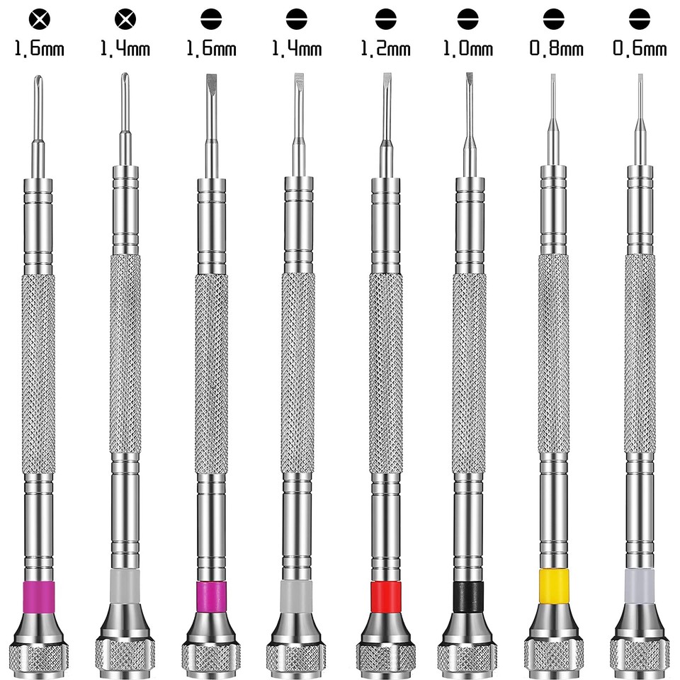 8 Pieces Precision Screwdriver Jewelers Screwdriver Set Watch Repair ...