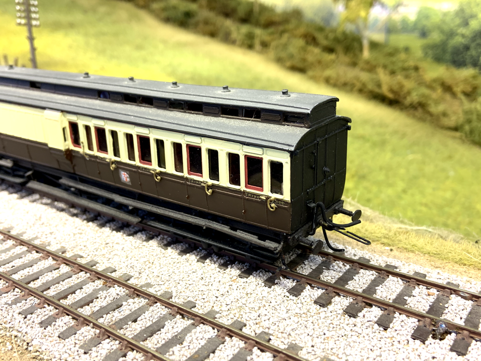 Slaters GWR D14 4 compartment Brake 3rd clerestory coach 00 gauge #6 ...