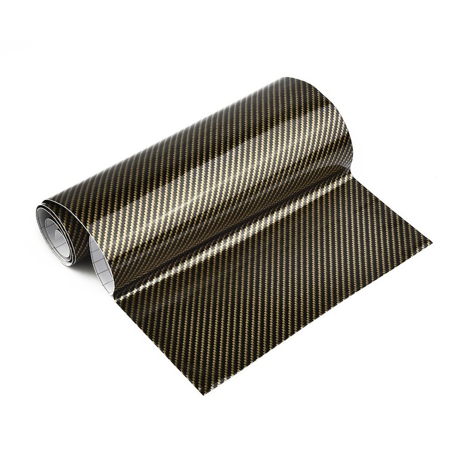 2D Glossy High Gloss Black Gold Vinyl Film Car Roof-Sticker Sheets Wrap ...
