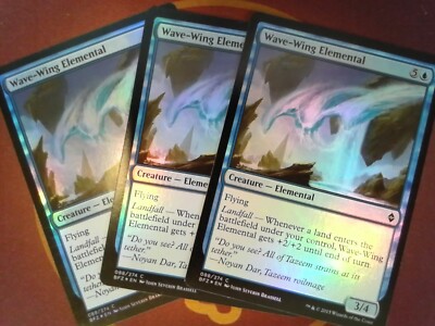 3x Wave-Wing Elemental Foil - Battle For Zendikar - Magic the Gathering ...