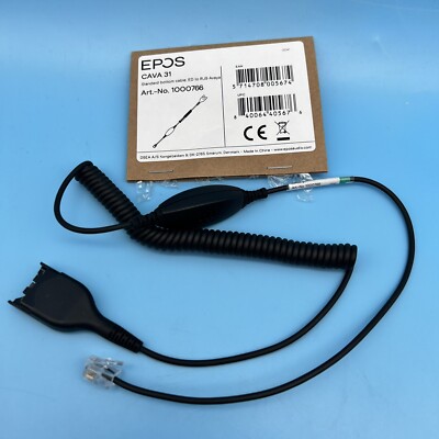 EPOS Standard bottom cable ED to RJ9 Easy Disconnect/RJ-9 Cable | eBay ...