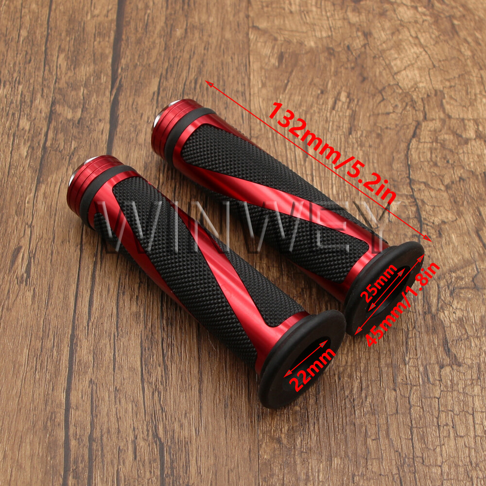 PAIRS 7/8'' UNIVERSAL MOTORCYCLE MOTORBIKE HANDLEBAR HANDLE BAR GRIPS ...
